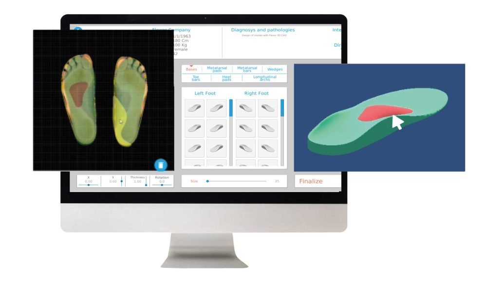 System 3D CAD/CAM for orthopaedic insoles | Flexor Technology